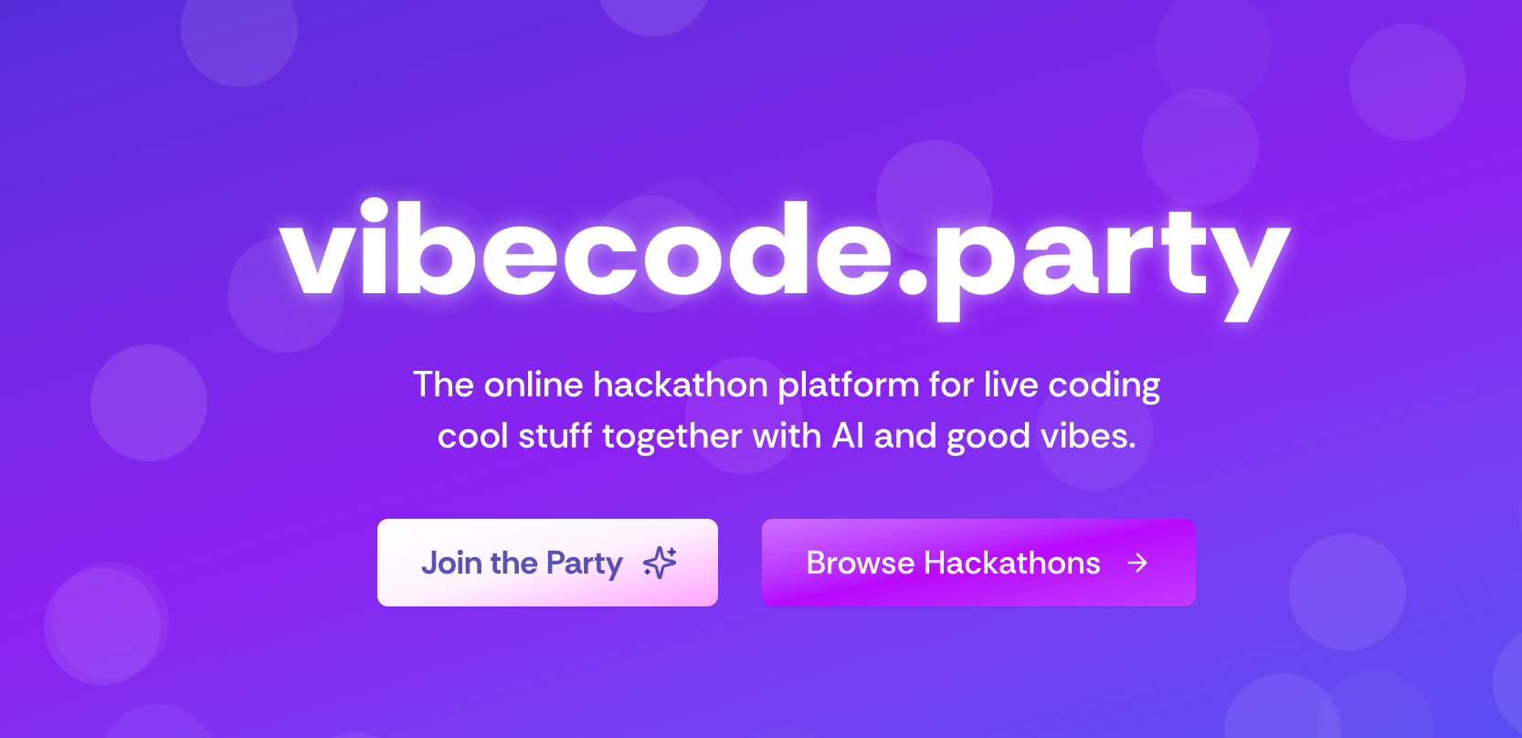 vibecode.party - Coding + Good Vibes